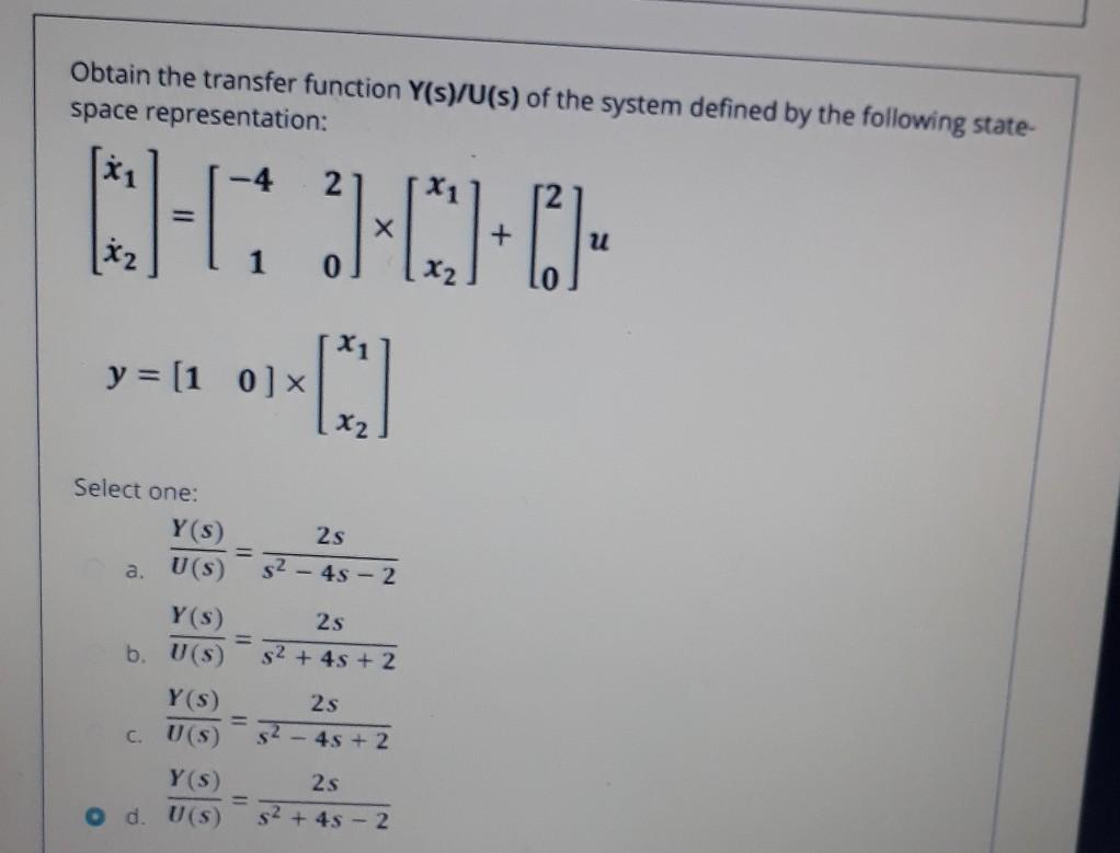 Solved Determine the output CR(s) due to the input R(s), | Chegg.com