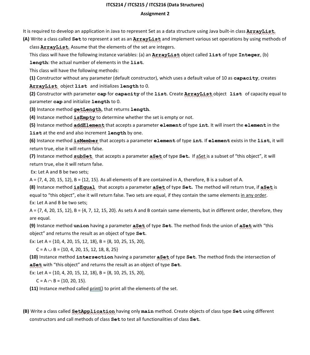 Solved ITCS214 / ITCS215 / ITCS216 (Data Structures) | Chegg.com