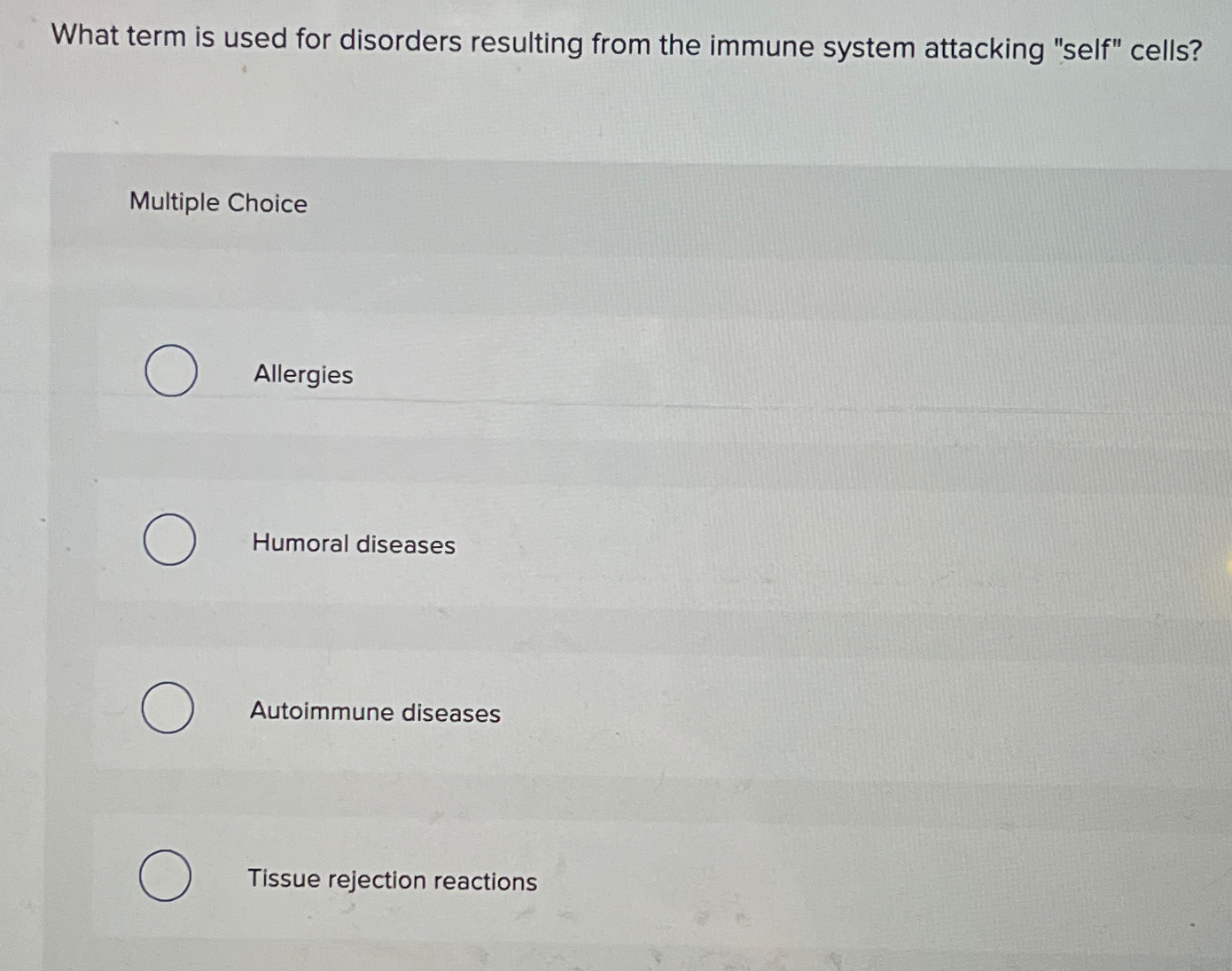 Solved What term is used for disorders resulting from the | Chegg.com