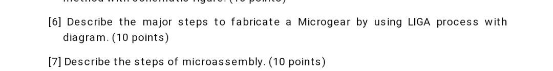 Solved [6] ﻿Describe the major steps to fabricate a | Chegg.com