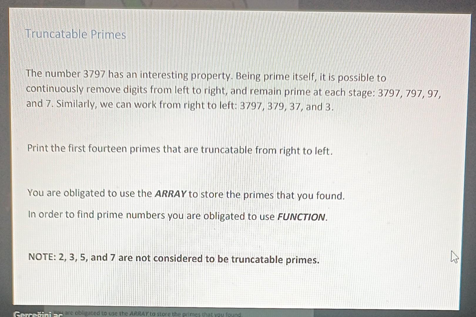 Solved The number 3797 has an interesting property. Being | Chegg.com