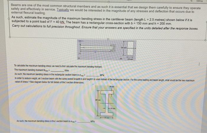 Solved Beams are one of the most common structural members | Chegg.com