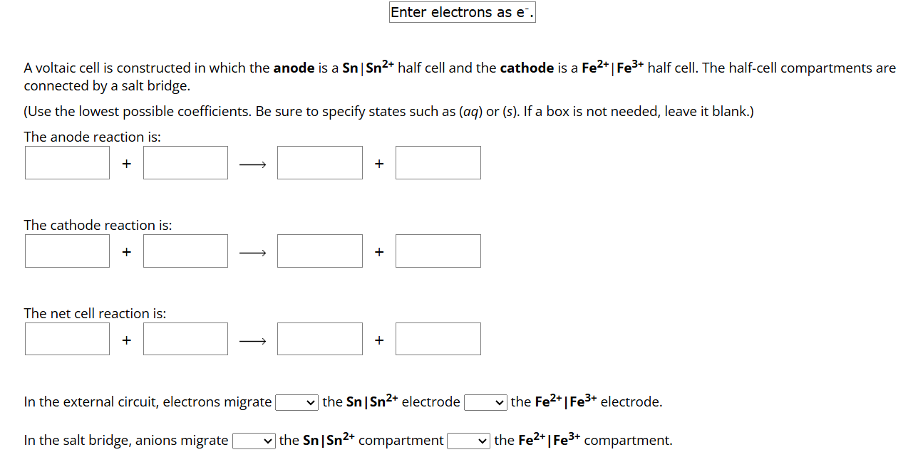 Solved A voltaic cell is ﻿constructed in ﻿which the anode | Chegg.com