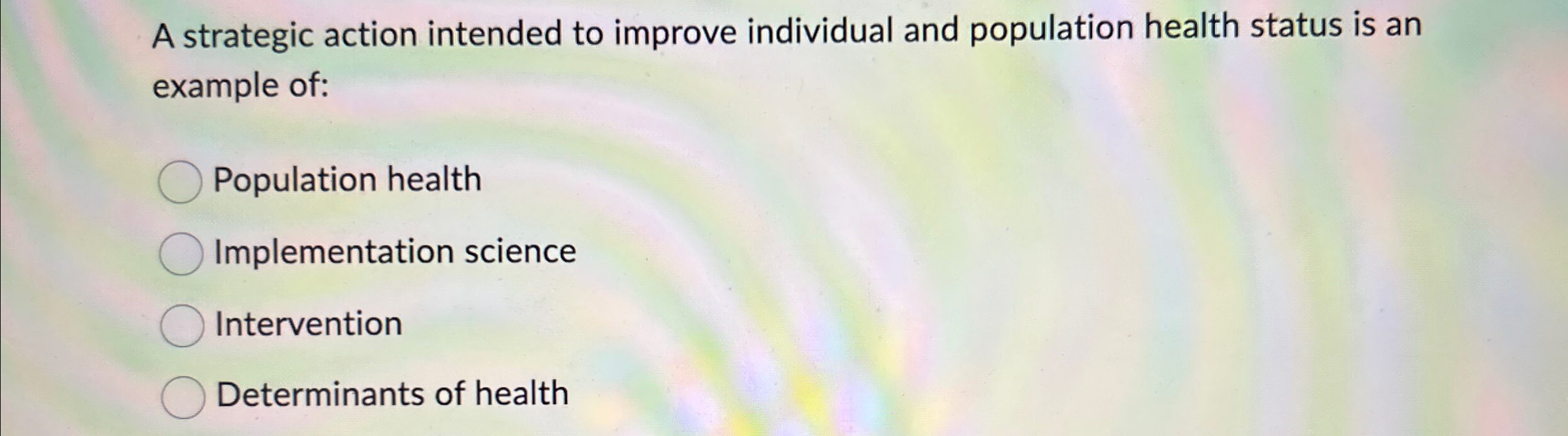 Solved A strategic action intended to improve individual and | Chegg.com