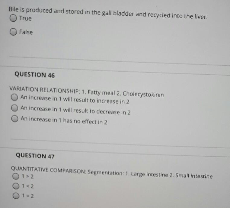Solved Bile is produced and stored in the gall bladder and | Chegg.com