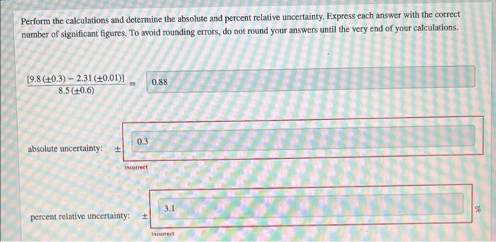Solved Perform the calculations and determine the absolute | Chegg.com