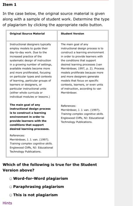 Solved Item 1 In the case below, the original source | Chegg.com