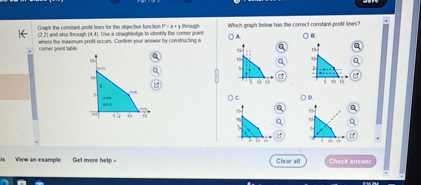 Solved Graph the constant-profit lines for the objective | Chegg.com
