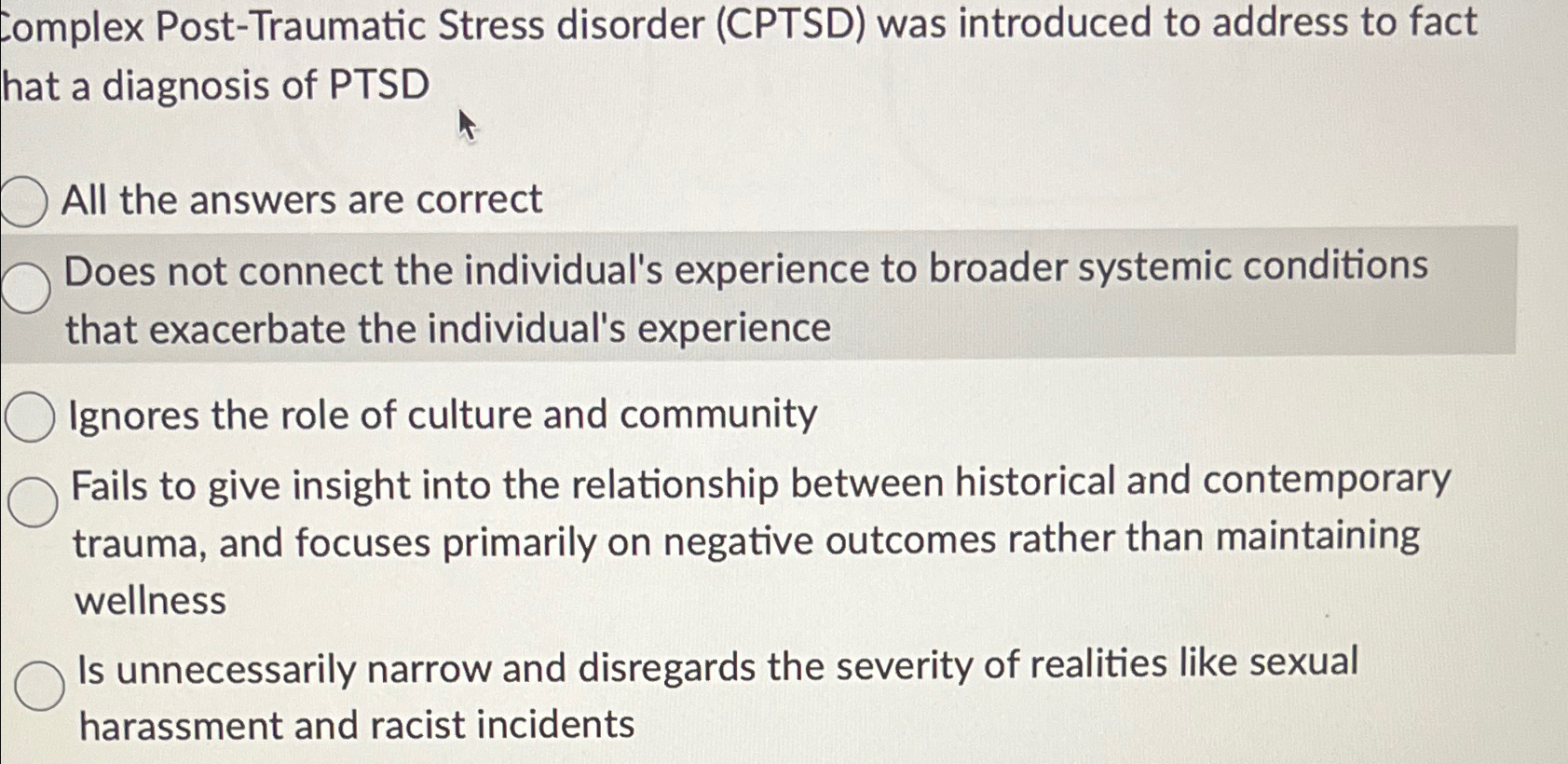 solved-complex-post-traumatic-stress-disorder-cptsd-was-chegg