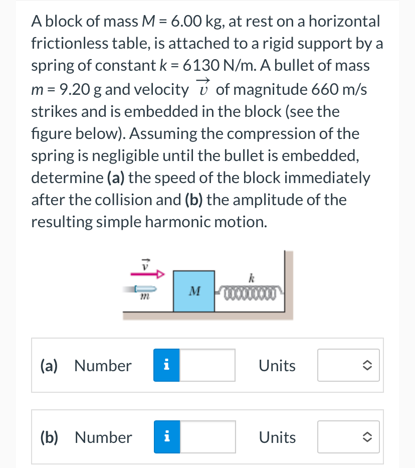 Solved A block of mass M=6.00kg, ﻿at rest on a | Chegg.com