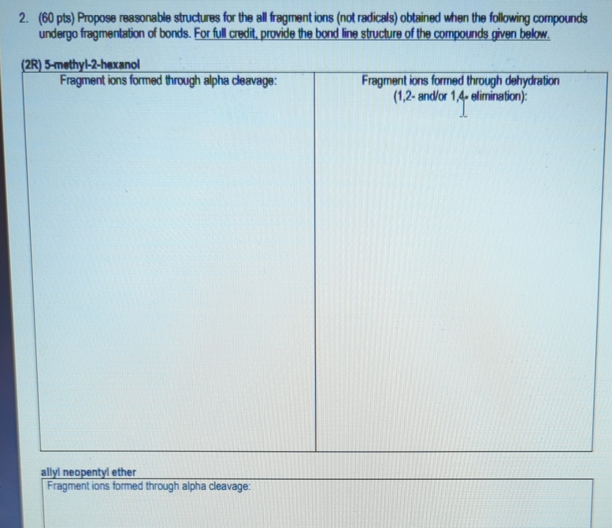 ( 60 ﻿pts) ﻿Propose reasonable structures for the all | Chegg.com