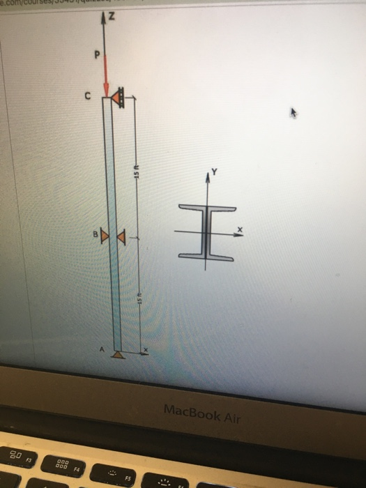 Solved Question 12 A column ABC is supported at ends A and | Chegg.com