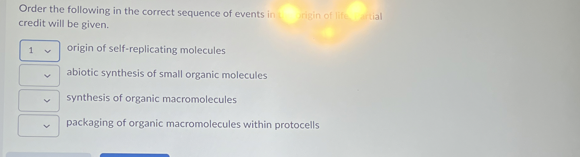 Solved Order the following in the correct sequence of events | Chegg.com