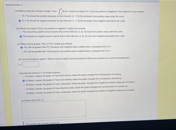 Solved (a) Belore using the module to graph F(x)=∫−2xf(f) | Chegg.com
