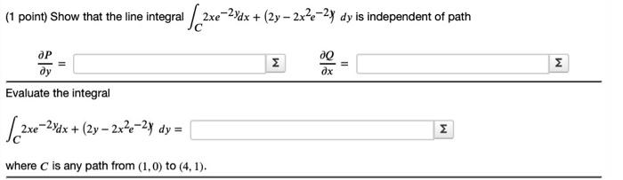 Solved 1 Point Show That The Line Integral
