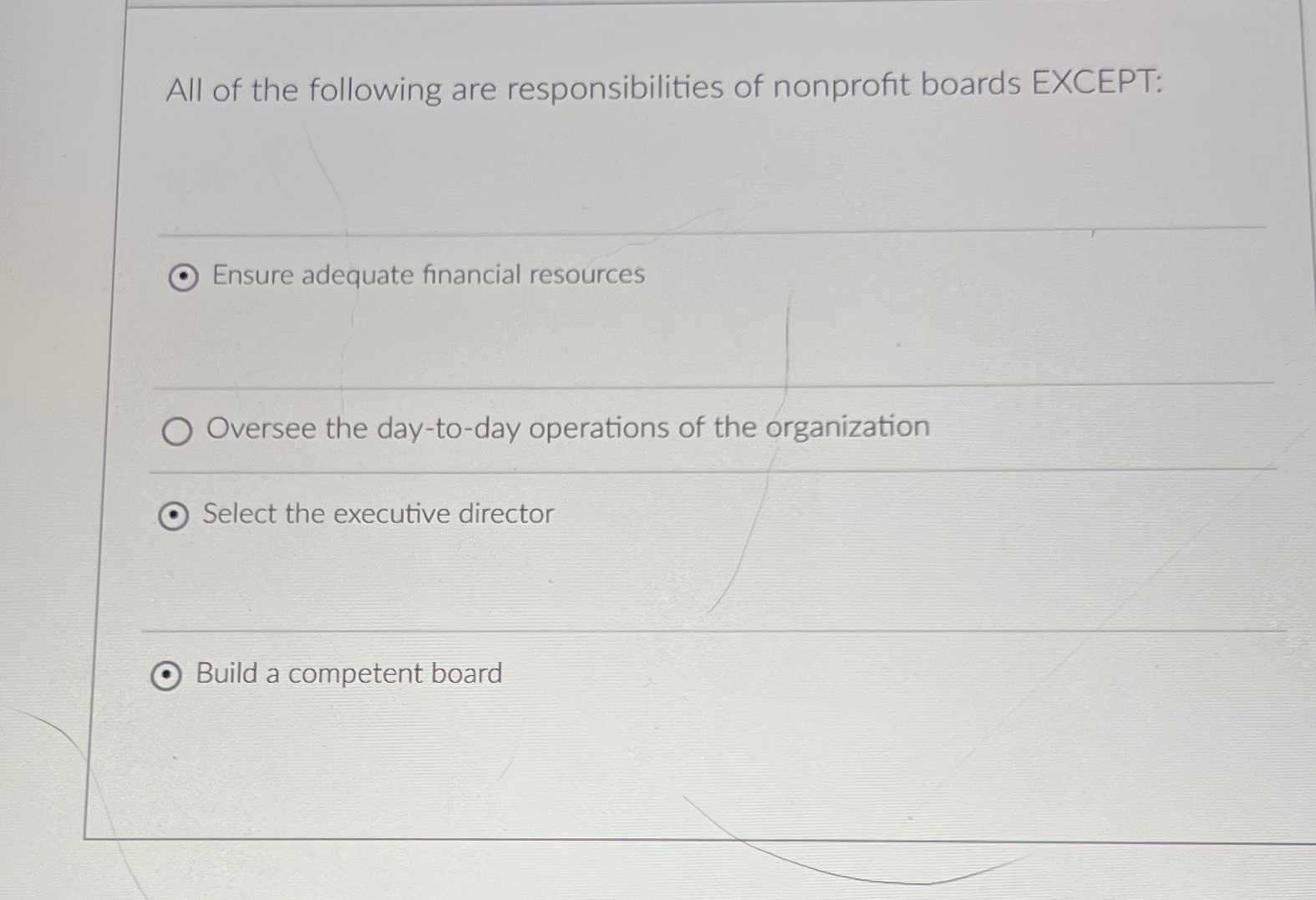 Solved All of the following are responsibilities of | Chegg.com