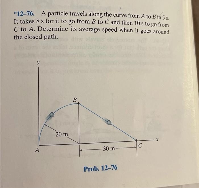 Solved *12–76. A particle travels along the curve from A to | Chegg.com