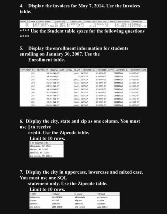 Solved Lab 4 -SQL Each problem is worth one point. This lab | Chegg.com