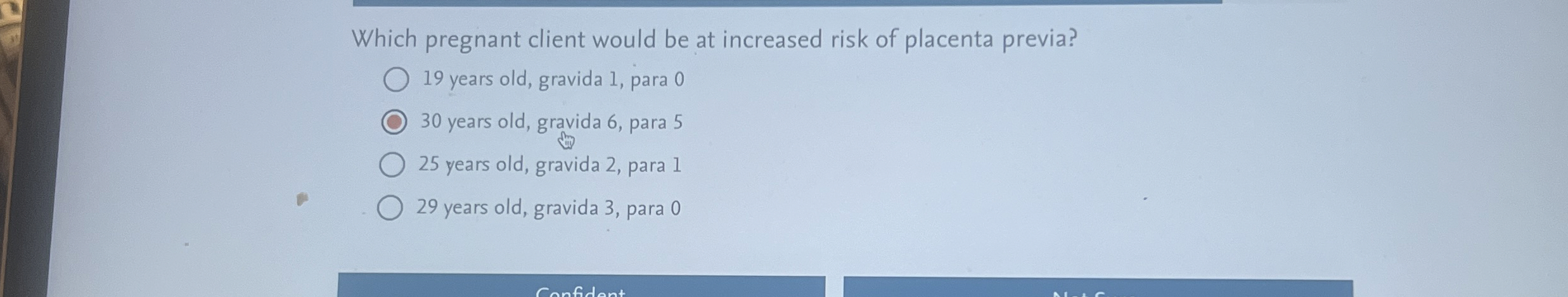 Solved Which pregnant client would be at increased risk of | Chegg.com