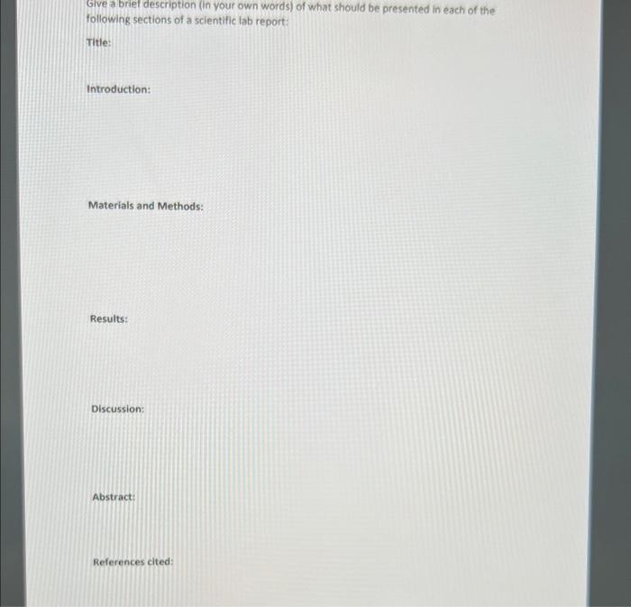 Solved Pre-lab Assignment: Key terms to know (define these | Chegg.com