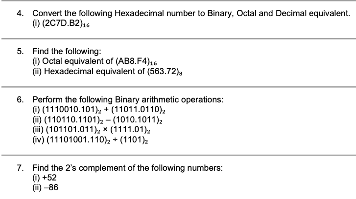 Convert the following Hexadecimal number to ﻿Binary, | Chegg.com