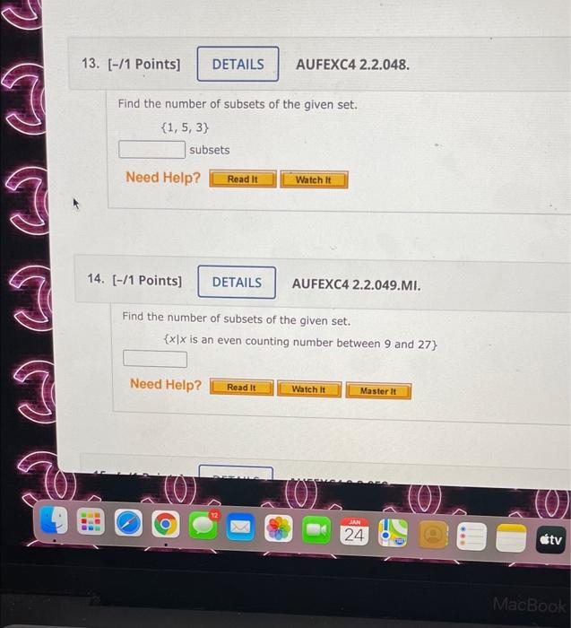 Solved 13. [-/1 Points] DETAILS AUFEXC4 2.2.048. Find the | Chegg.com