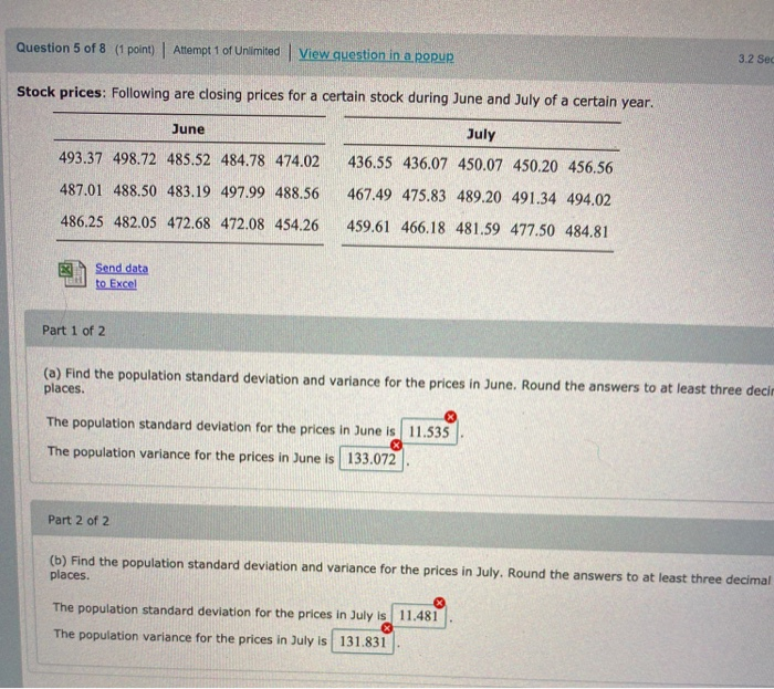 Solved 2 3 5 6 7 8 Question 4 of 8 (1 point) Attempt 1 of | Chegg.com