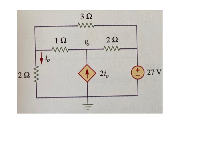 Solved Find the voltage v0 and the current i0 in the given | Chegg.com