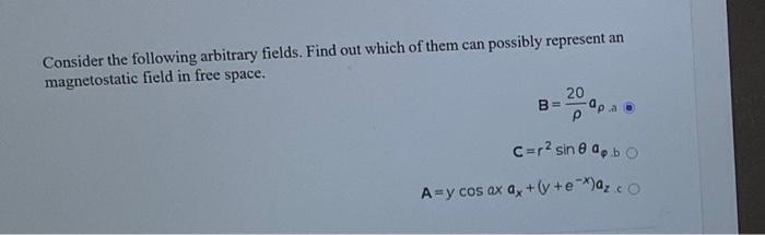 Solved Consider the following arbitrary fields. Find out | Chegg.com
