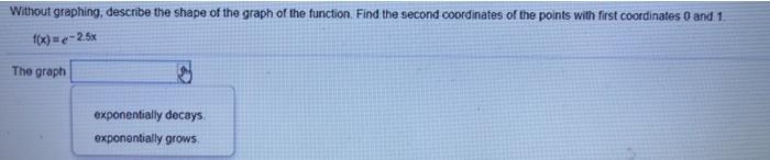 Solved Without graphing, describe the shape of the graph of | Chegg.com
