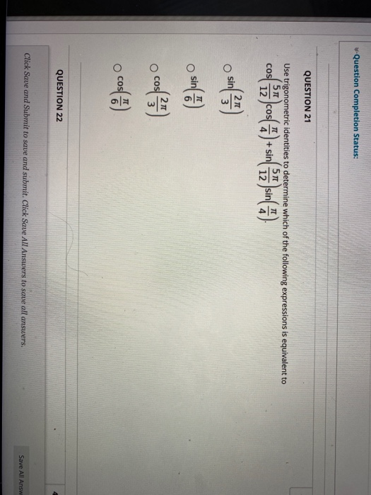 Solved Question Completion Status: QUESTION 21 Use | Chegg.com