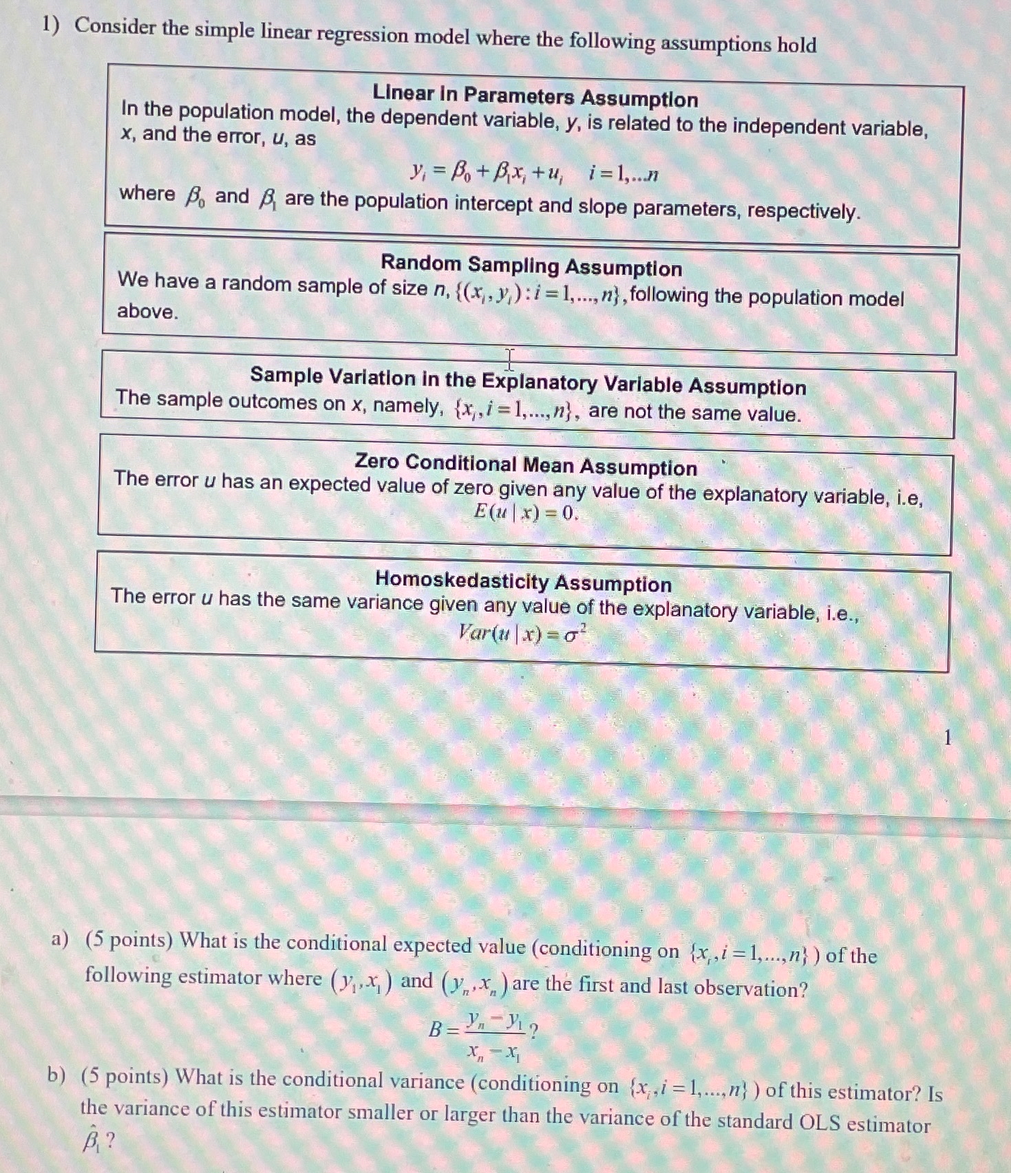 Solved Consider the simple linear regression model where the | Chegg.com