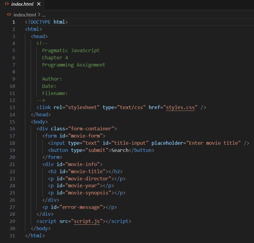 Solved Create a webpage that displays information about | Chegg.com