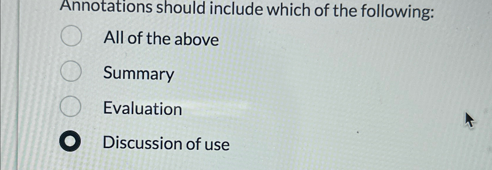 Solved Annotations should include which of the following:All | Chegg.com