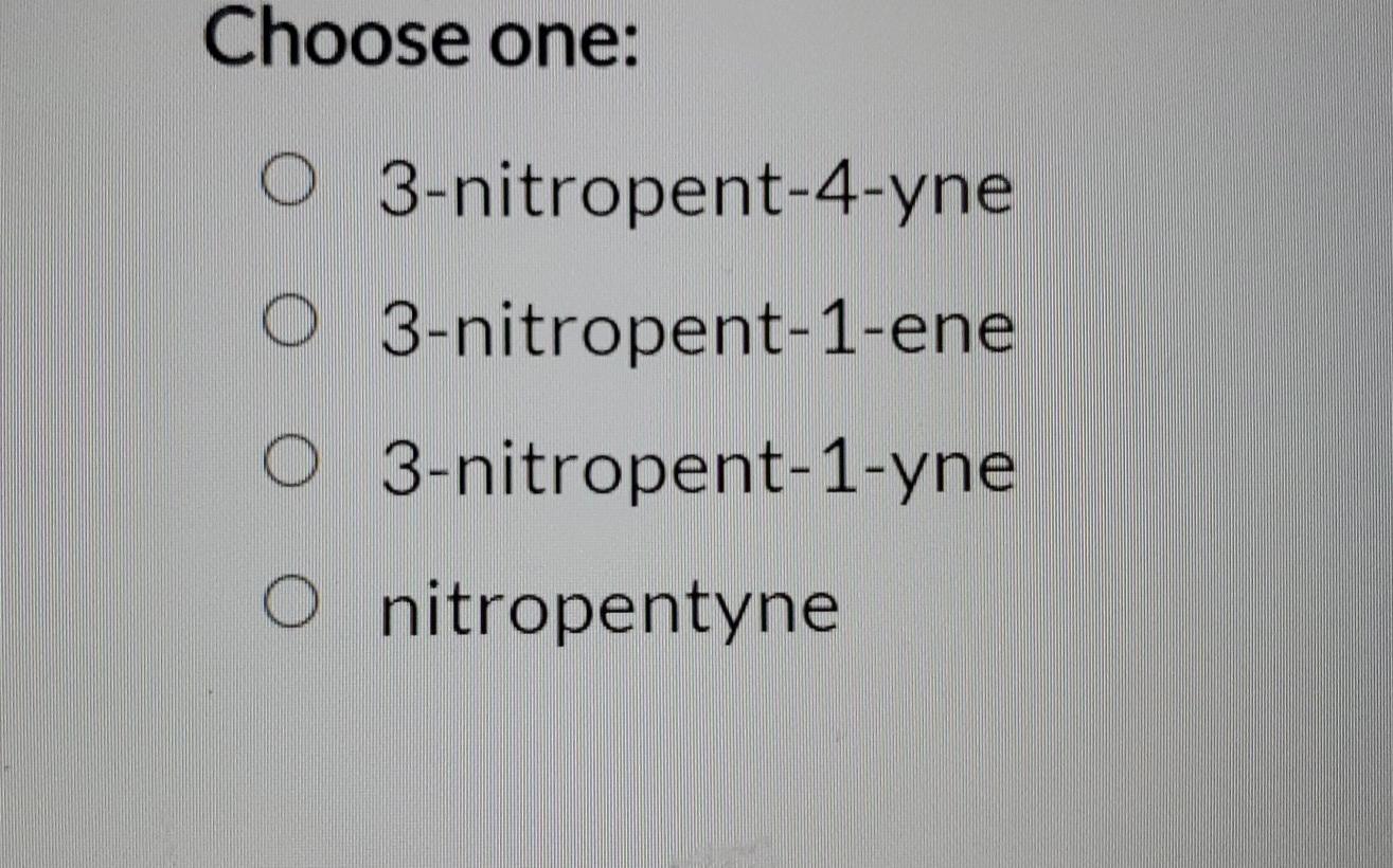 Solved Select the correct IUPAC name for the following | Chegg.com