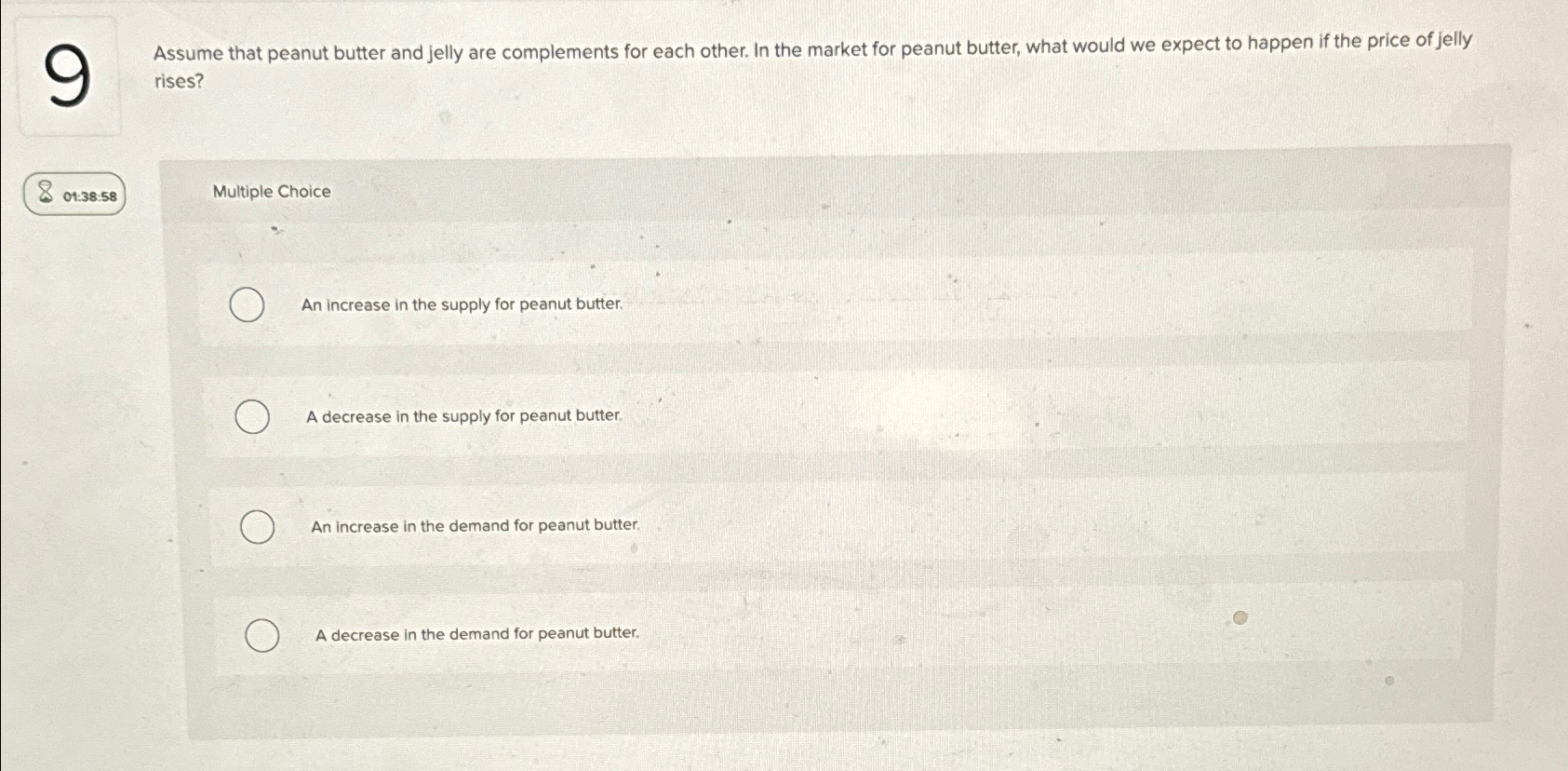 Solved Assume that peanut butter and jelly are complements | Chegg.com