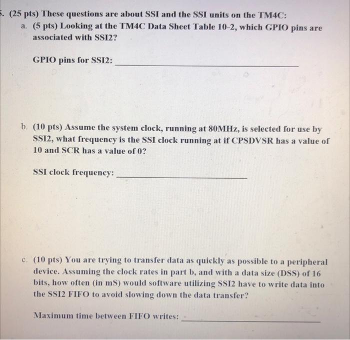 Solved (25 pts) These questions are about SSI and the SSI | Chegg.com