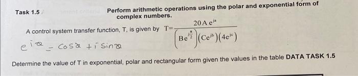 Solved Task 1.5 Perform arithmetic operations using the | Chegg.com