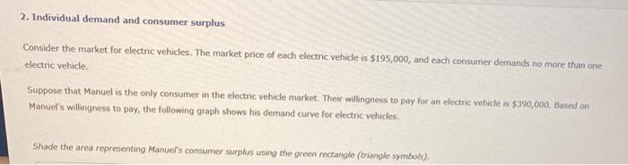 Solved 2. Individual demand and consumer surplus Consider | Chegg.com