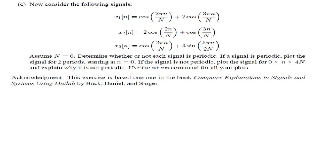 Discrete-rime (DT) complex exponentials and sinusoids | Chegg.com