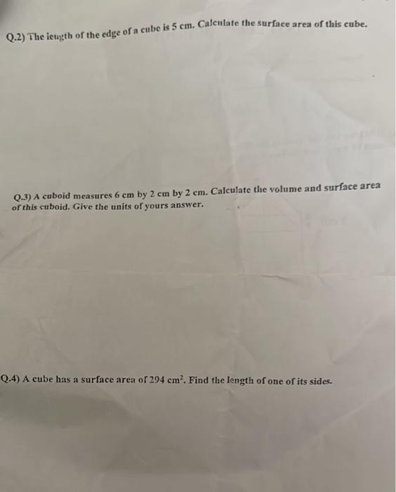 Solved Q.1) Marco has fish tank in the shape of a cuboid, as | Chegg.com