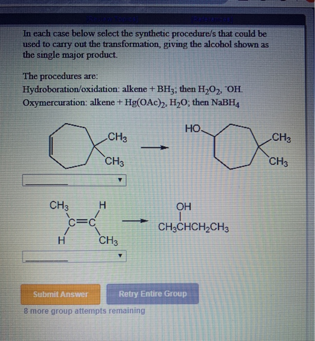 Solved Retences In each case below select the synthetic | Chegg.com