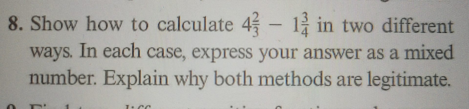 Show how to calculate 423-134 ﻿in two different ways. | Chegg.com