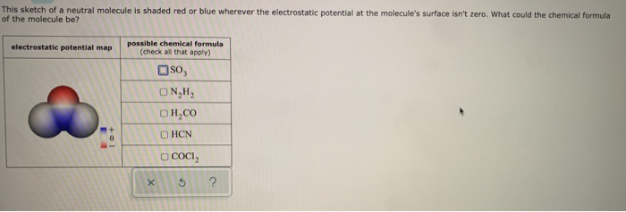 Solved This sketch of a neutral molecule is shaded red or | Chegg.com