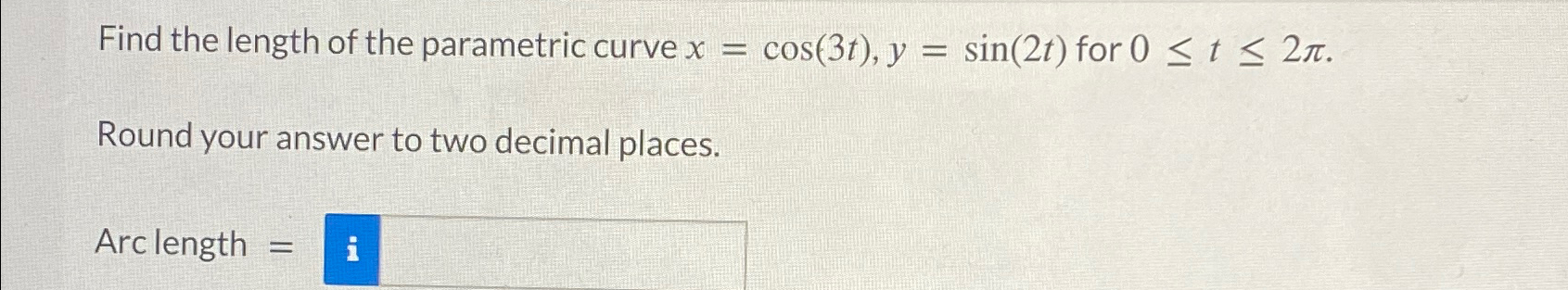 Solved Find the length of the parametric curve | Chegg.com