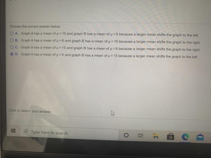 Solved Choose the correct answer below. O A. Graph A has a | Chegg.com