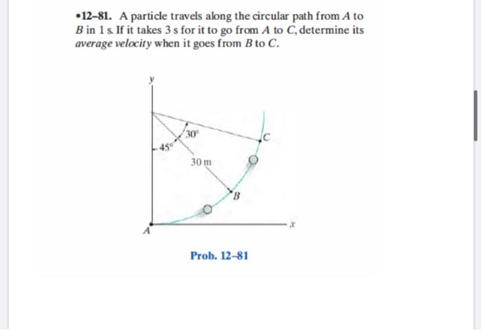 Solved •12-81. A particle travels along the circular path | Chegg.com