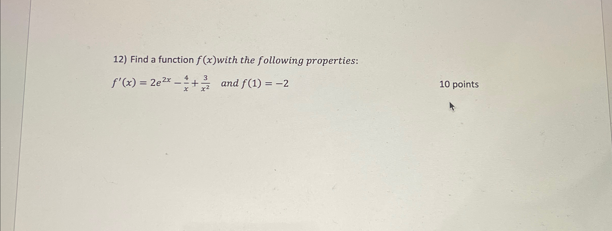 Solved Find a function f(x) ﻿with the following | Chegg.com