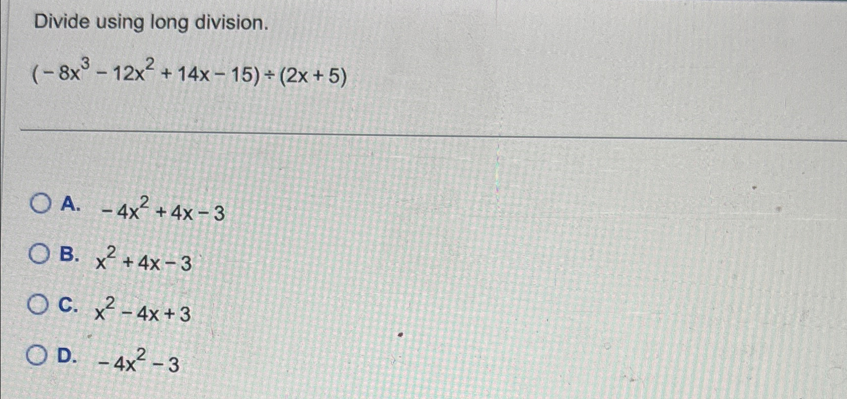 Solved Divide using long | Chegg.com