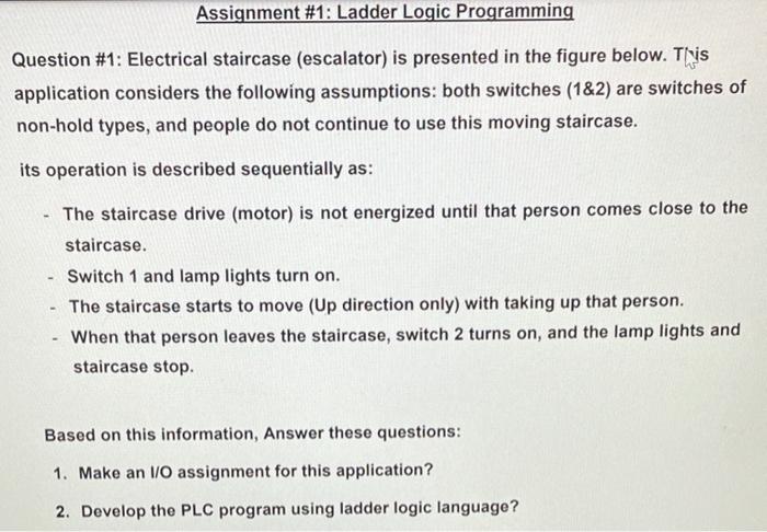 Solved Assignment #1: Ladder Logic Programming Question #1: | Chegg.com